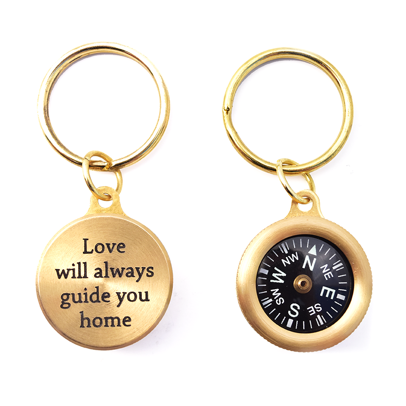 Personalized Compass Keychain – OpenHaus Gifts and Engraving
